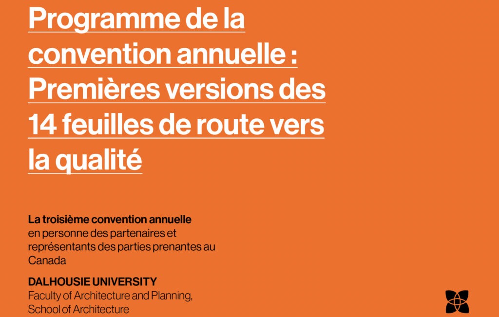 Programme de la convention HALIFAX 2024 : Premières versions des 14 feuilles de route vers la ...